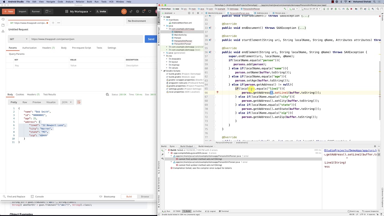 Using GSON Library to manage JSON data.
