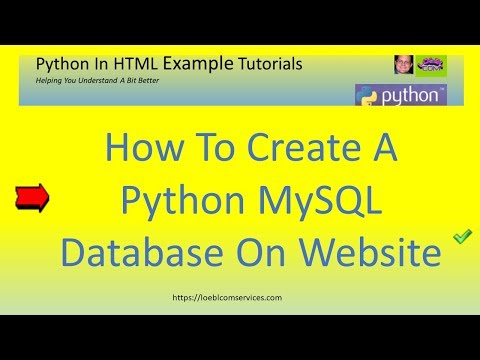How to create a python mysql database on website