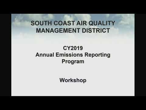 South Coast AQMD AER Workshop - February 5, 2020