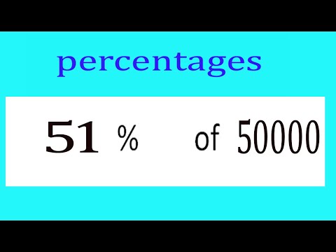 Percentages 51 Percentage(%) of 50000