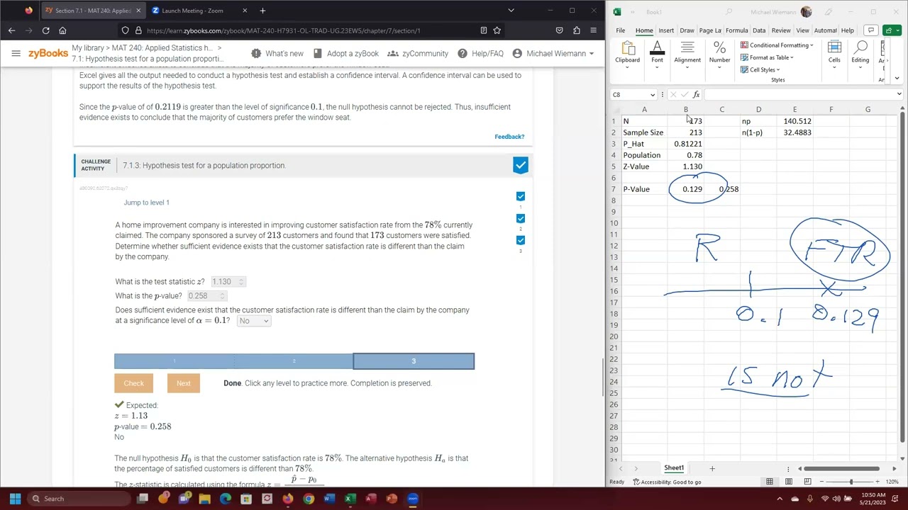 MAT 240 Week07 ZyBook Challenge Activities Video