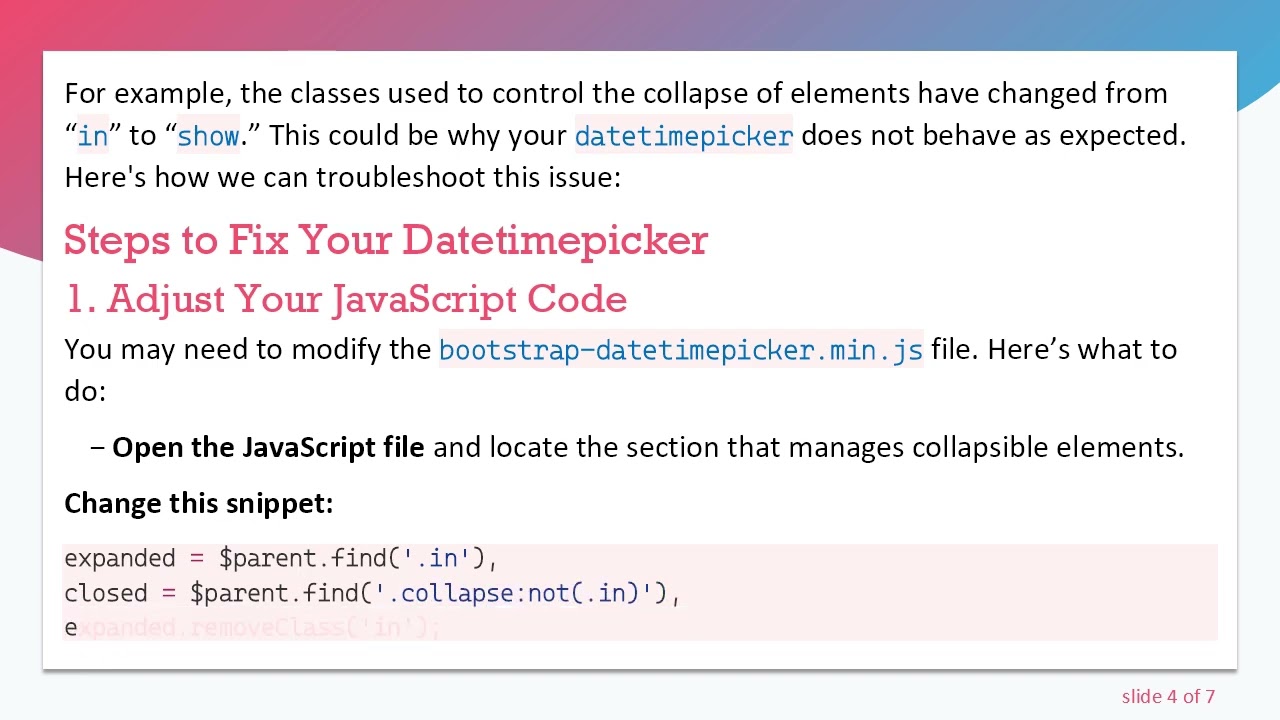 Fix Your Bootstrap Datetimepicker Issues