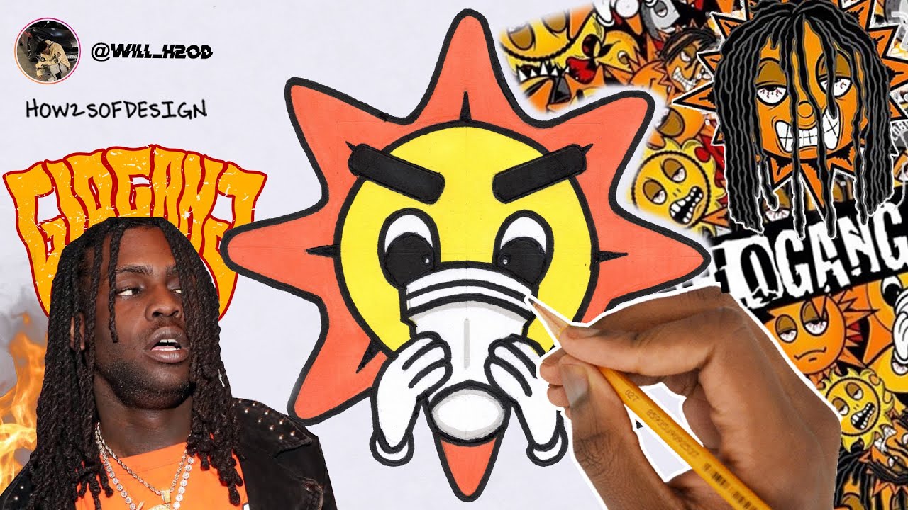 HOW TO DRAW THE GLO GANG LOGO ! | GLO MAN