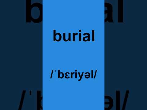 How to pronounce "burial" in American English #spokenenglish #howtopronounce #americanenglish#howto