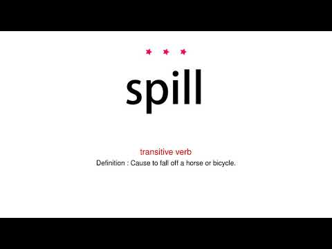 How to pronounce spill - Vocab Today