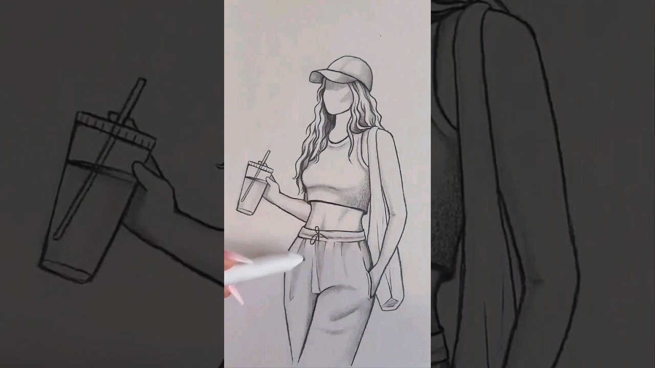 How to draw a girl ✏️ #art #artwork #artist #fashion #style #draw #drawing # paint #anime #cartoon