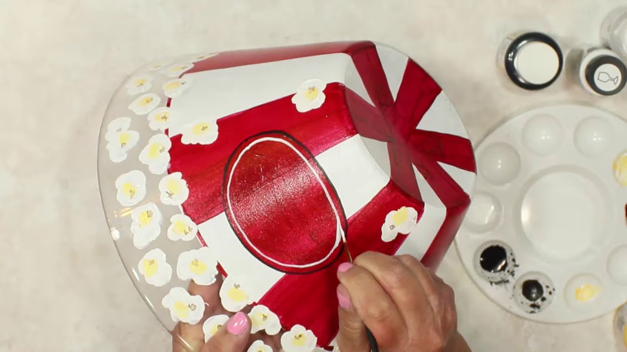 Hand Painted Personalized Popcorn Bowl