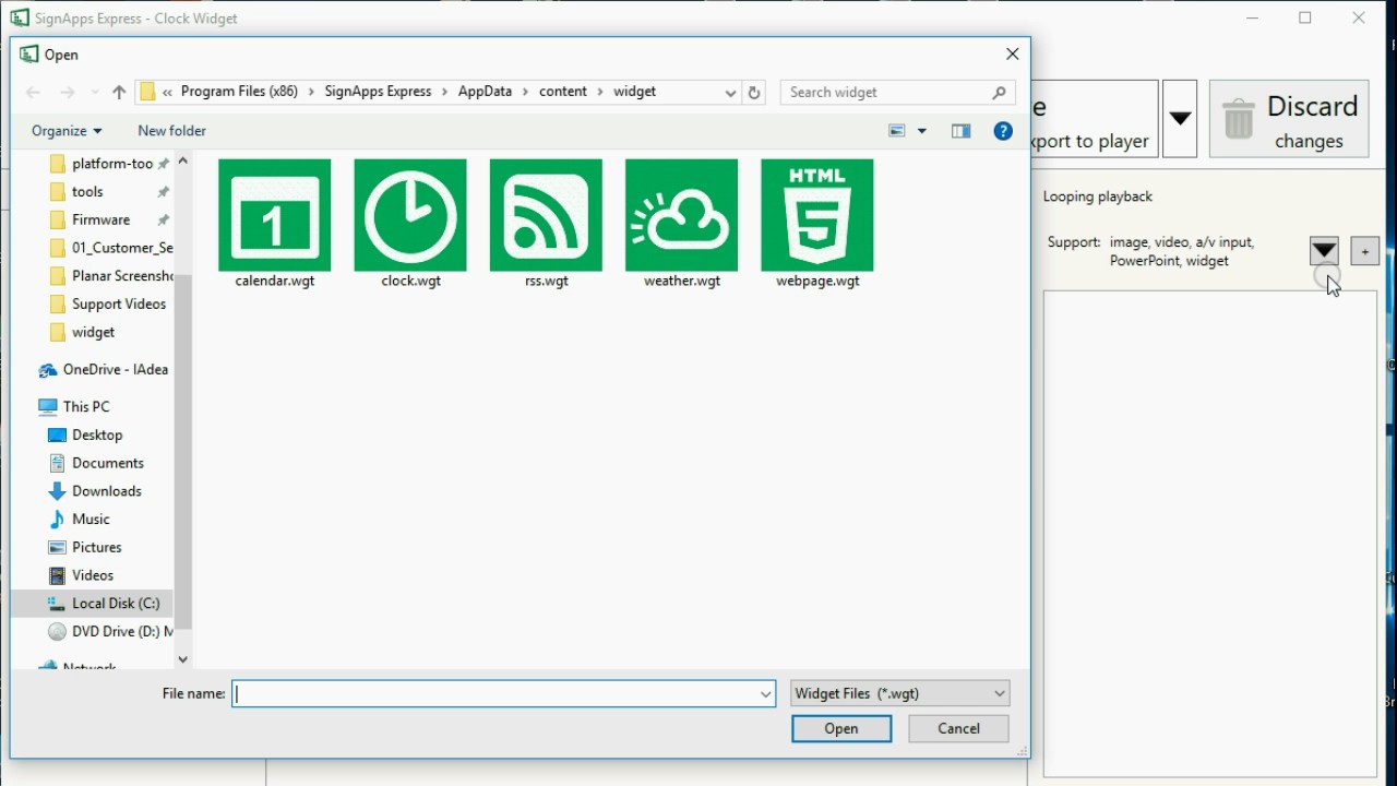IAdea Widget Tutorial: Clock