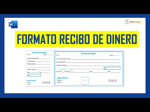 FORMATO RECIBO DE DINERO EN WORD