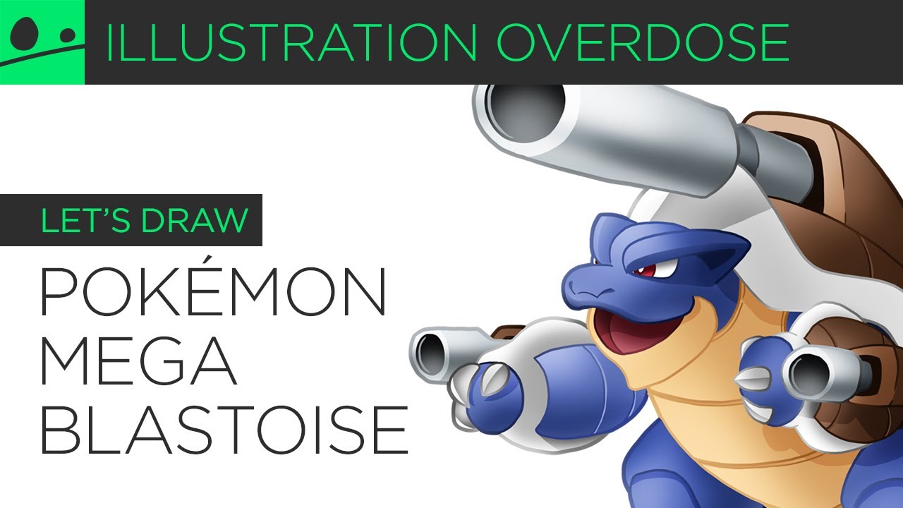Let's Draw Pokemon 009M - Mega Blastoise