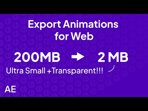 How to export After Effects transparent animations for web | learn design tutorial