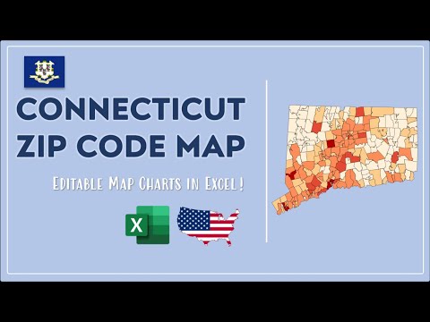 Connecticut Zip Code Map in Excel - Zip Codes List and Population Map