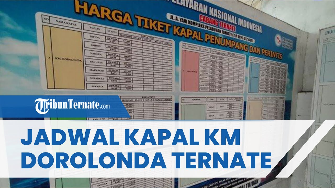 Jadwal Kapal Ternate Hari Ini, 15 September 2022: KM Dorolonda Rute Ternate-Ambon-Bitung ...