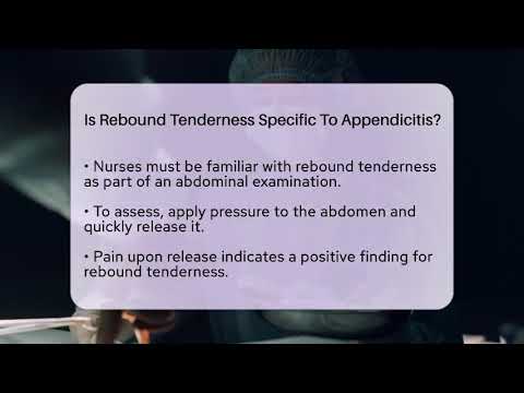Is Rebound Tenderness Specific To Appendicitis? - Nursing Knowledge Exchange