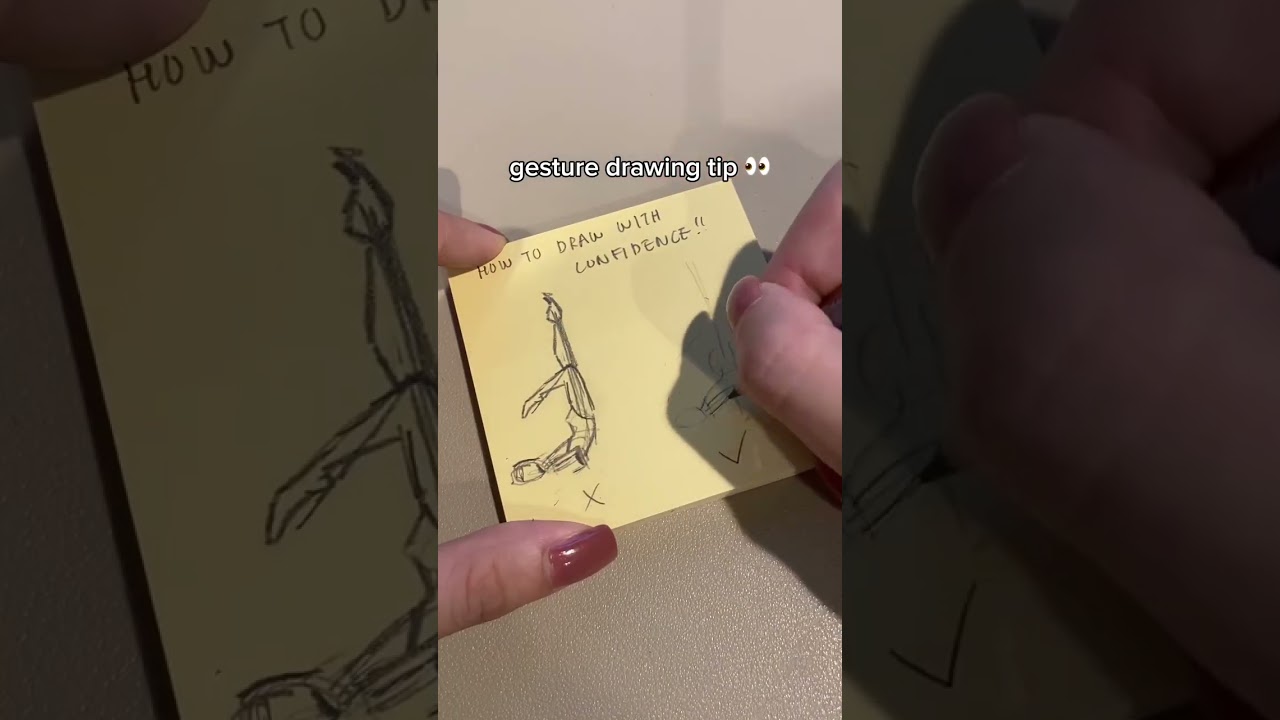 Tip for gesture drawing practice with a reference! #shorts