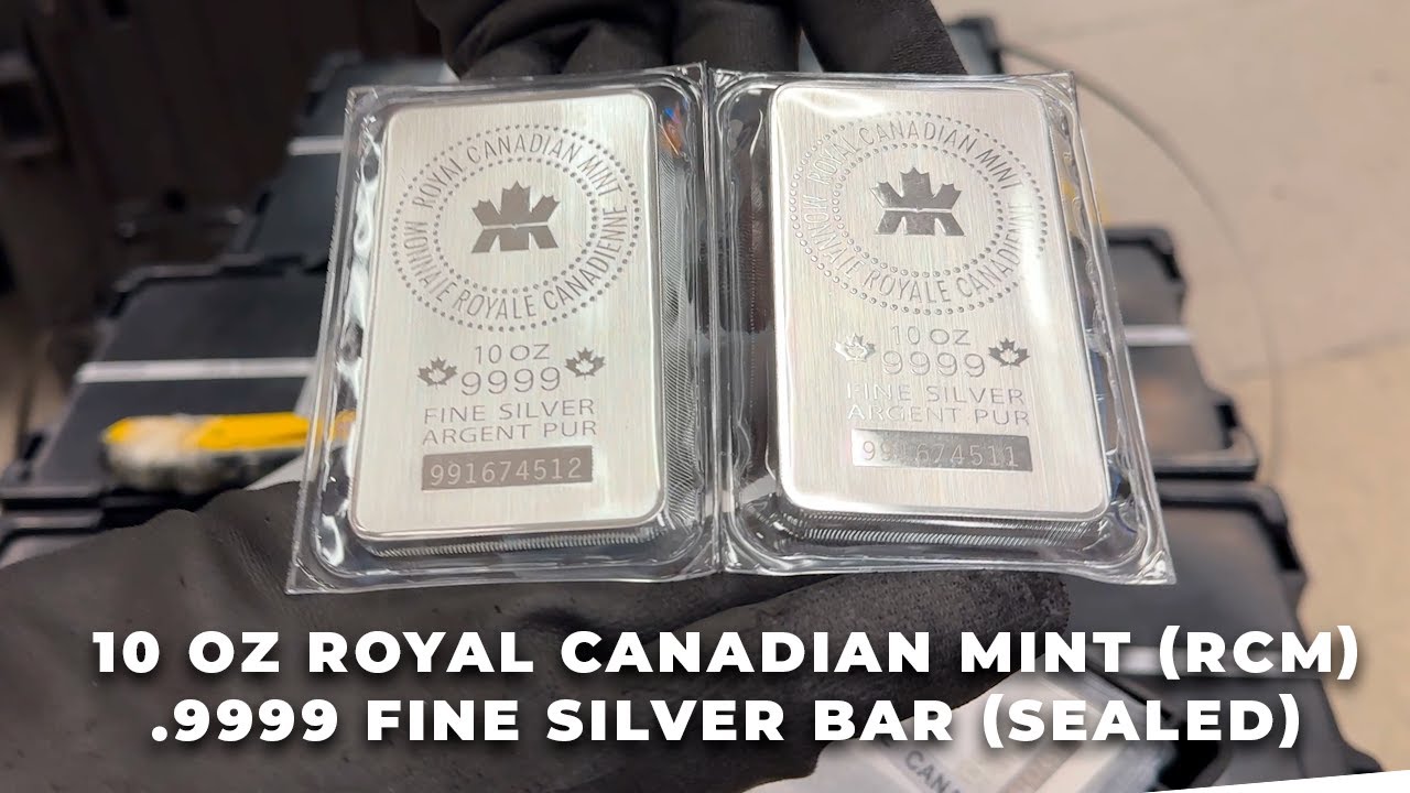 10 oz Royal Canadian Mint (RCM) .9999 Fine Silver Bar (Sealed)