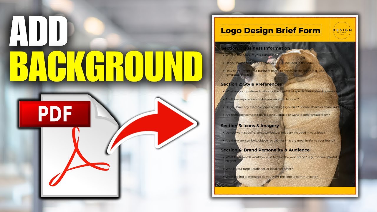 How To Add Background in PDF Document (Free)