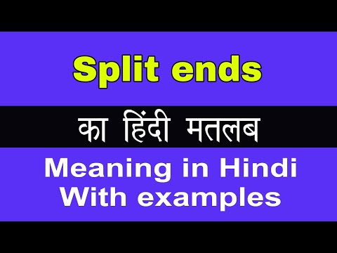 Split ends Meaning in Hindi/Split ends का अर्थ या मतलब क्या होता है