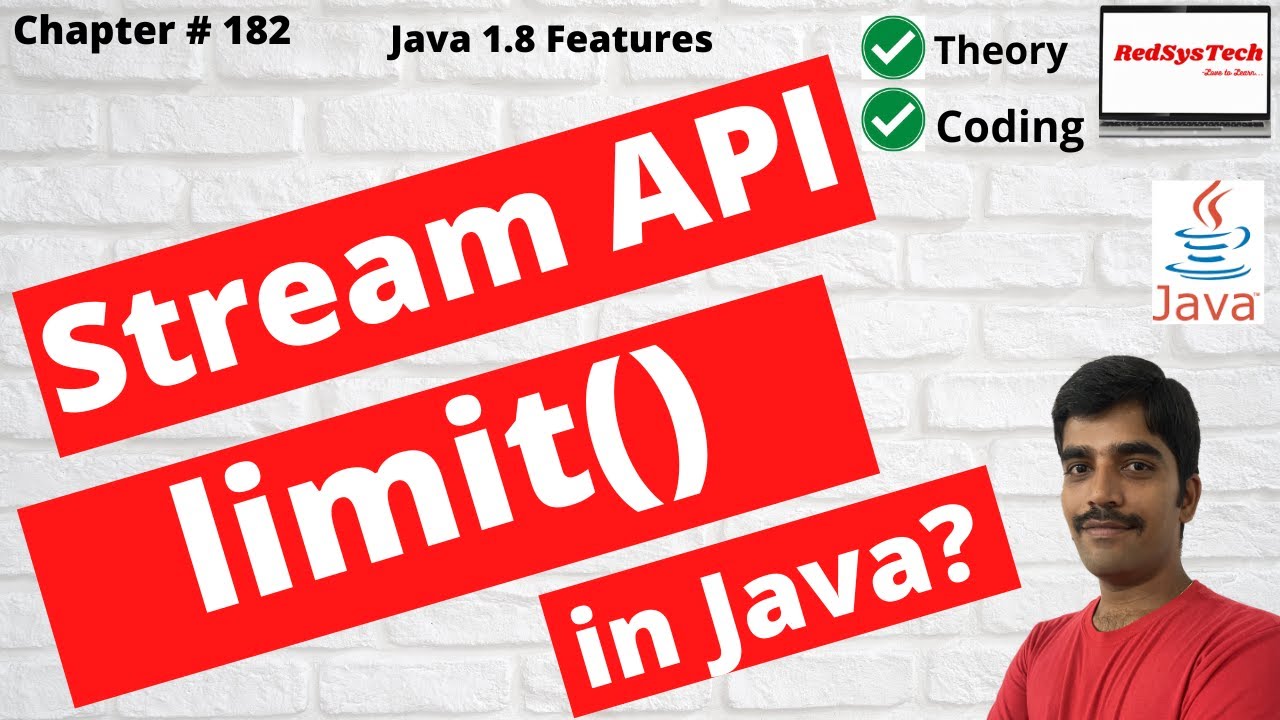 # 182 java stream limit method | Limit method in Stream api | Java Streams | java 8 | RedSysTech