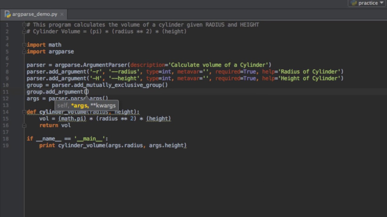 Python Tutorial - Argparse