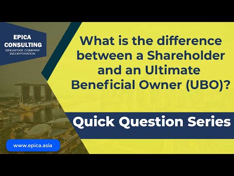 What is UBO and how it differs from the shareholder of a Singapore Company?