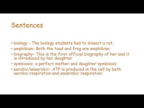 Root words and meanings | Bio - life | class 12