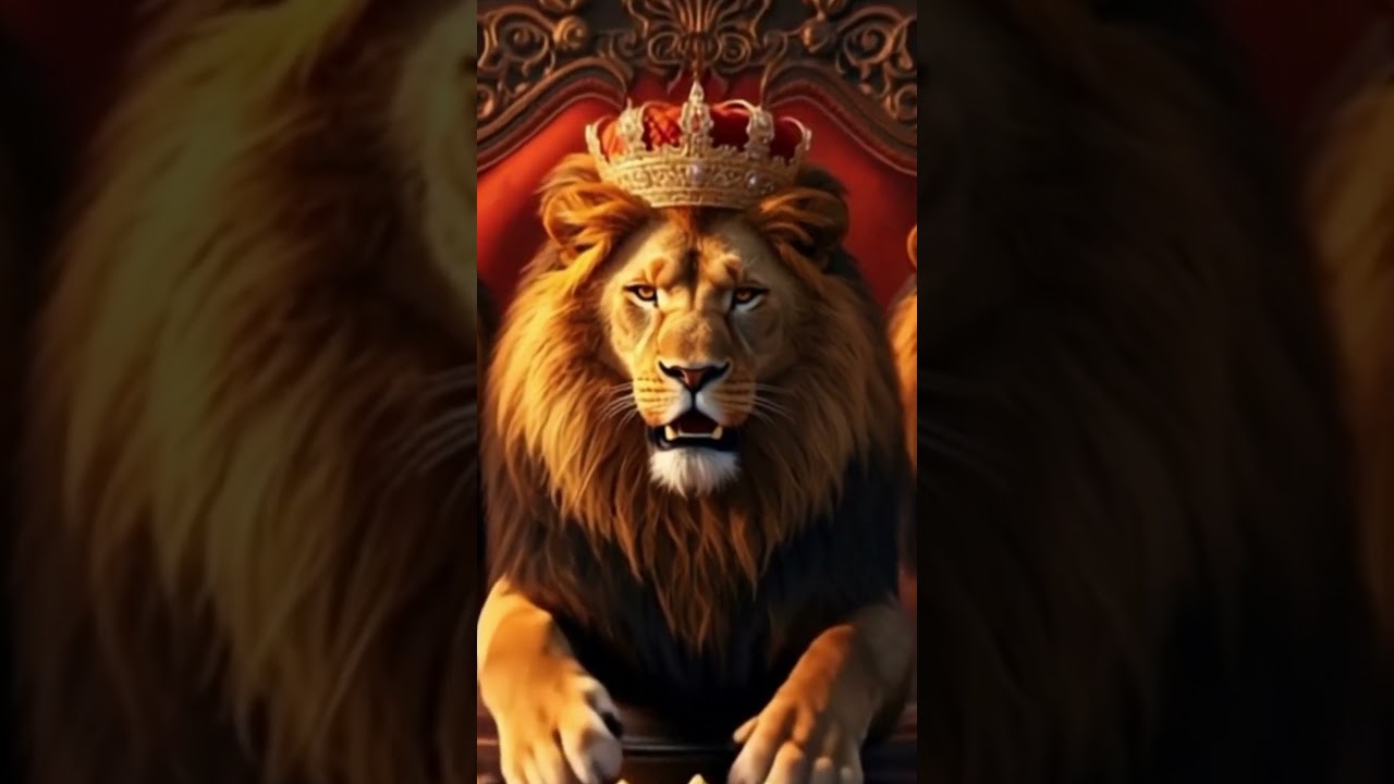 The Lion 🦁 King 👑#lion #king #ai #aiart #cartoon #wildlife #viral #forest #animals #animal #foryou