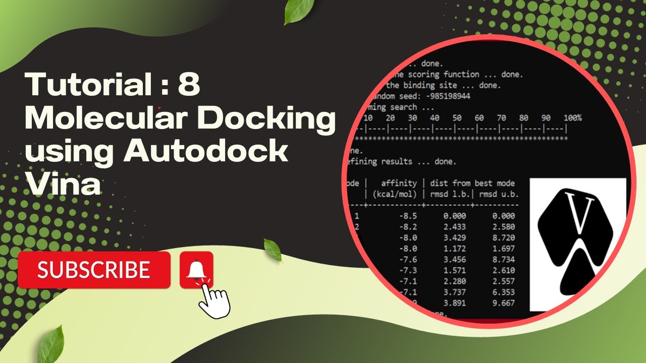 Tutorial 8: Molecular Docking using Autodock Vina