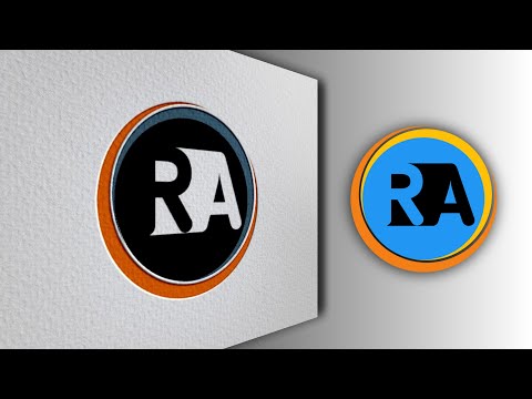 R A logo design in Pixellab | how to draw letters professional logo in mobile | Tutorial video