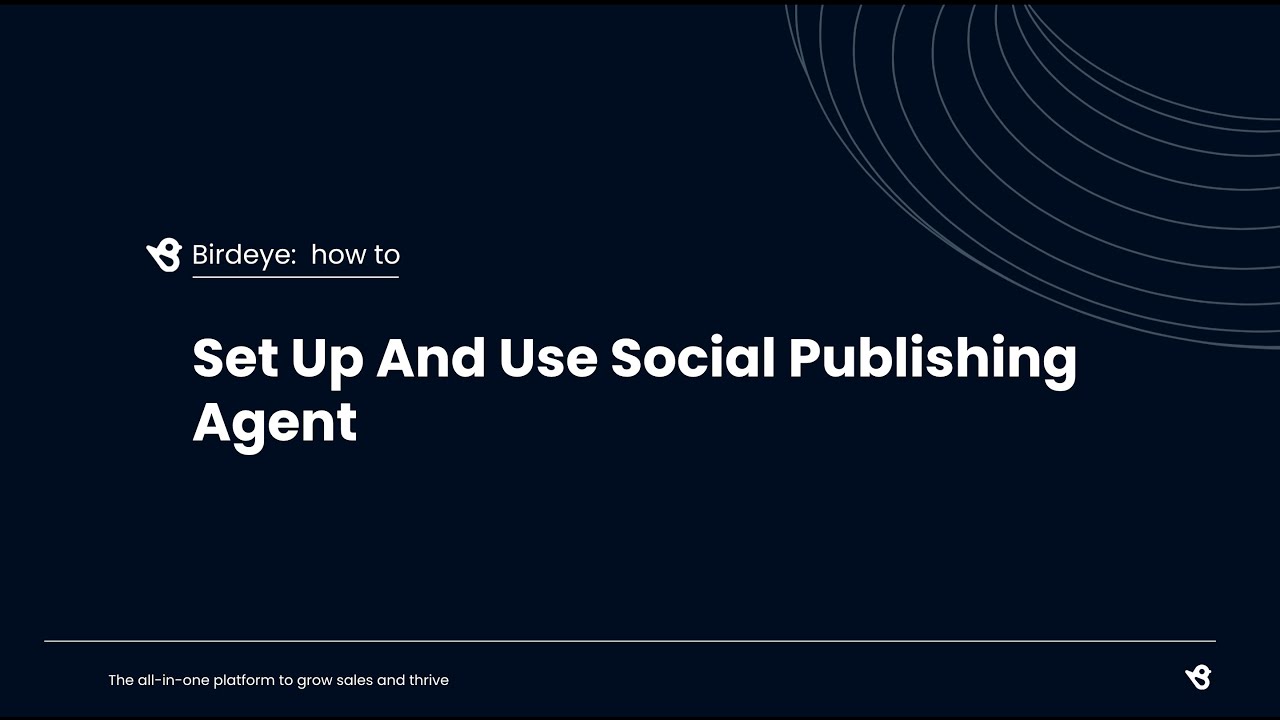 Set Up and Use Social Publishing Agent