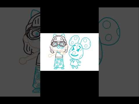 draw a acnh sticker with me #shorts