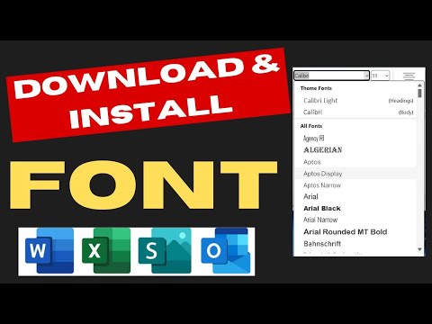How to Add New Microsoft Office Font Windows 11 / 10