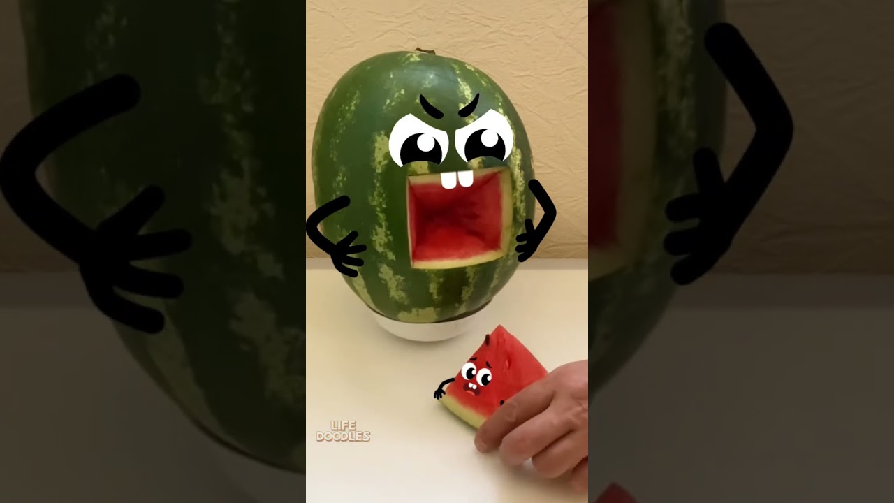 Life Doodles | Watermelon swears 😱 #lifedoodles #doodle #shorts #cartoon #watermelon #doodleart
