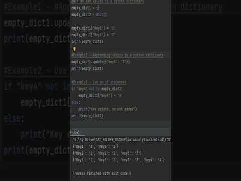 How To Add Values to a Python Dictionary