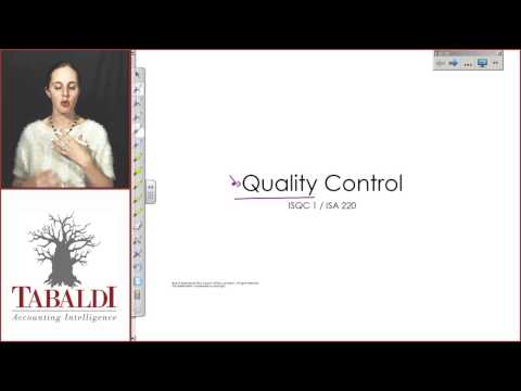 AUE2601 - Topic 2(F) - Quality Control-Introduction