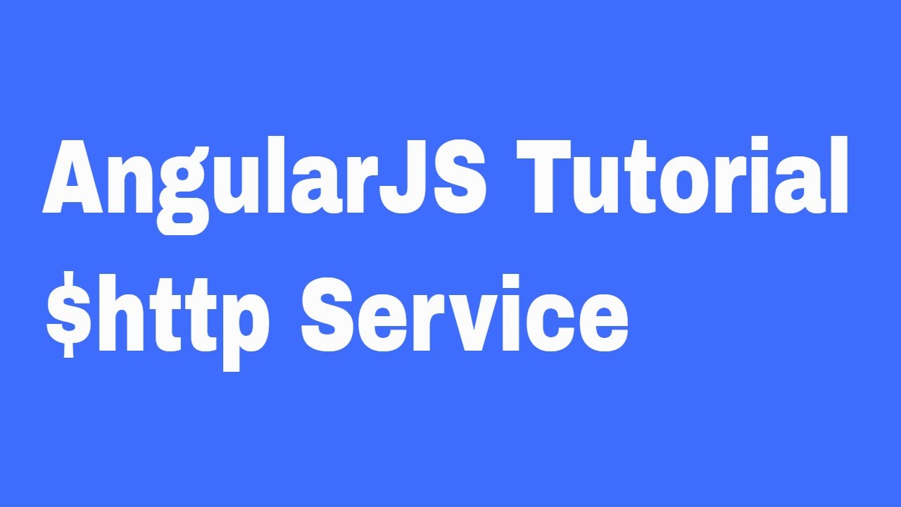 AngularJS Tutorial $http Service
