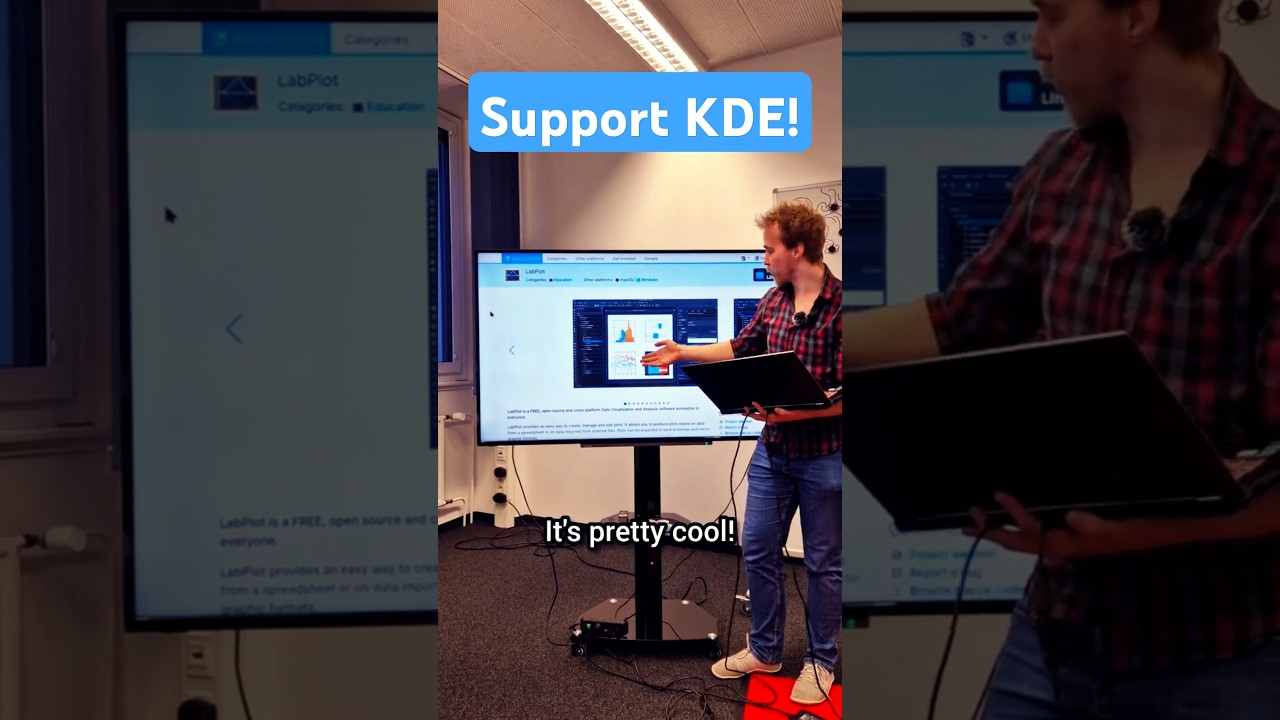 Adopt an App! ❤️ KDE LabPlot 📊 & Krfb 🧑‍💻 #kde #openSource #freeSoftware