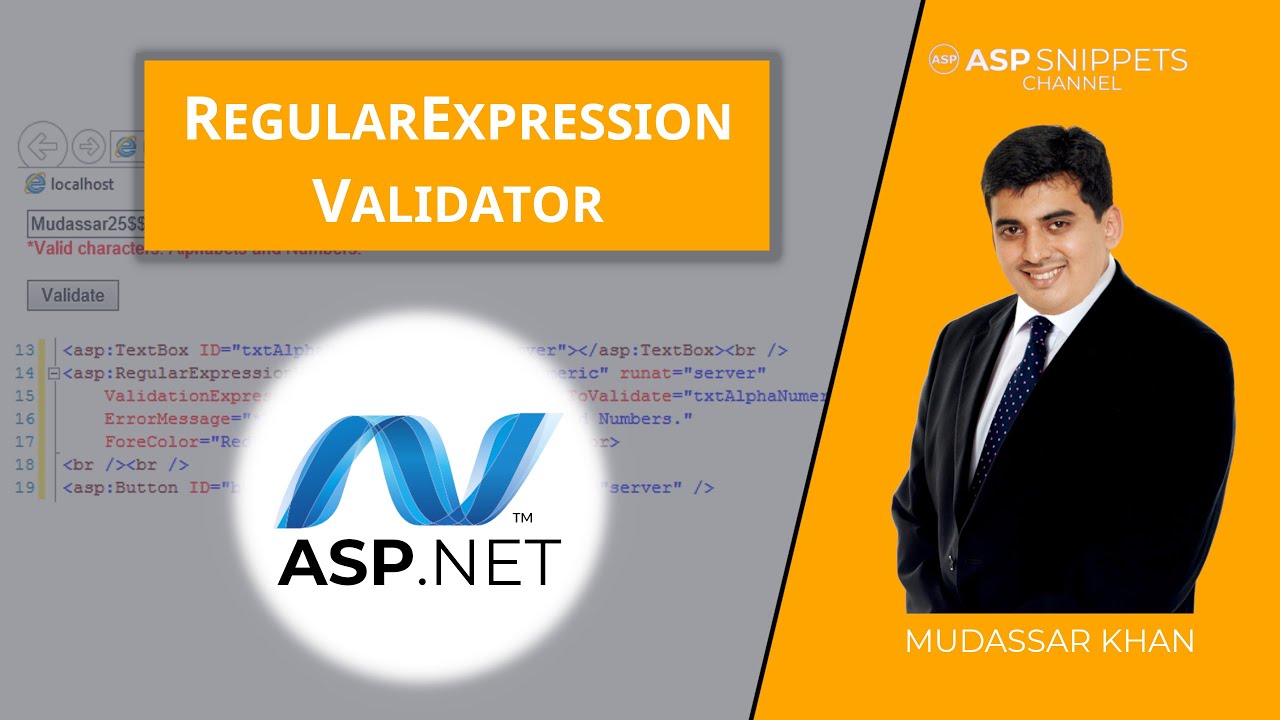 Using RegularExpressionValidator in ASP.Net