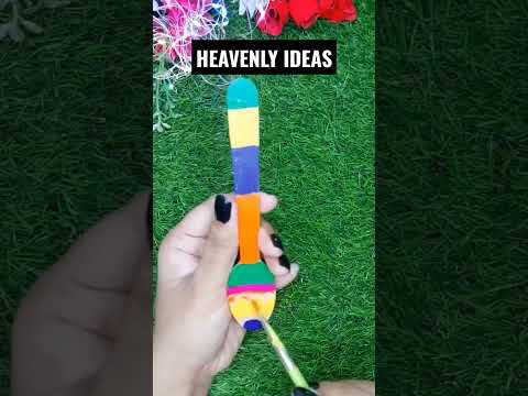 Wooden Spoon Painting ||Spoon Decor Idea #viral #shorts #youtubeshorts #heavenlyideas #decoration