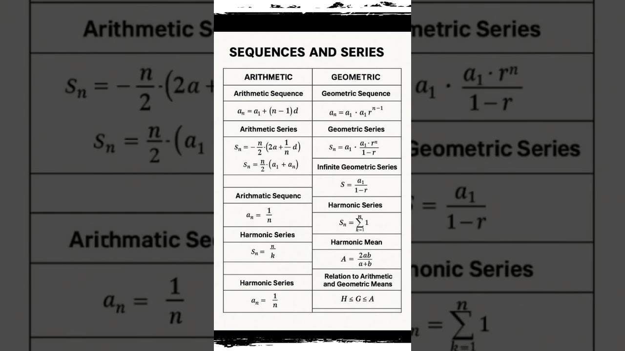 Sequences and Series| geometric sequence| Arithmetic sequence #statics