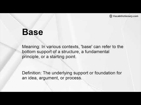 Base Meaning