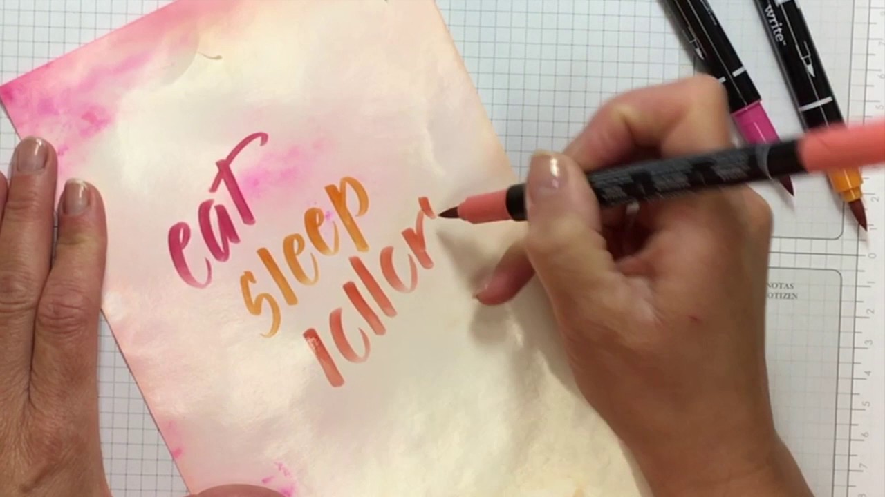 Brush Marker Lettering with Stampin' Write Markers