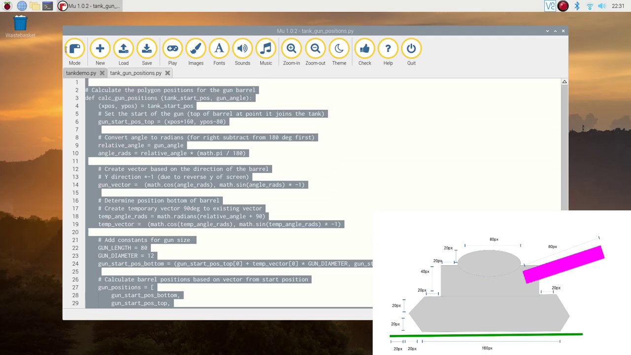 Creating Vector Images for Computer Games in Python Pygame Zero