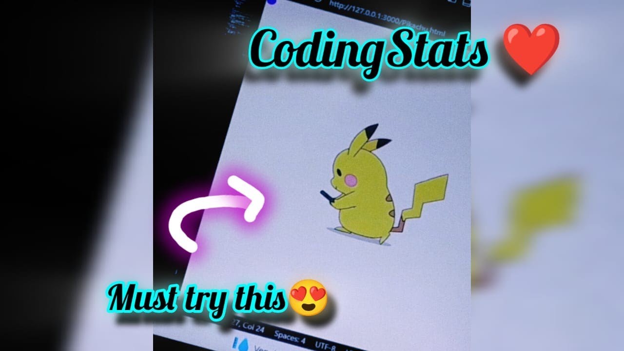 Tutorial For Pikachu | Coding Project | Html | Css | Javascript |