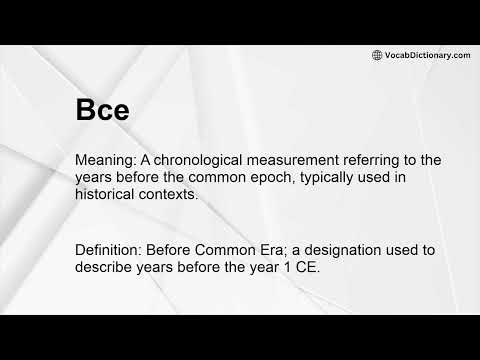 Bce Meaning