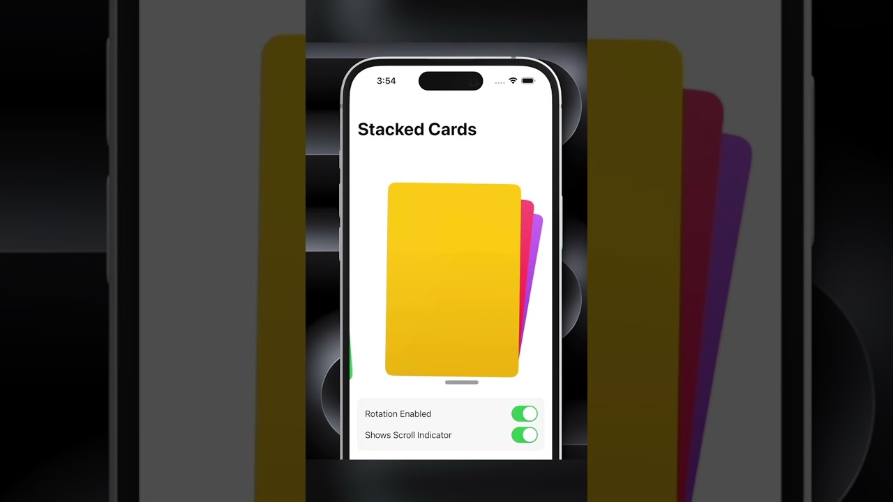 Stacked Cards Effect using #swiftui for #ios 17 in #xcode 15
