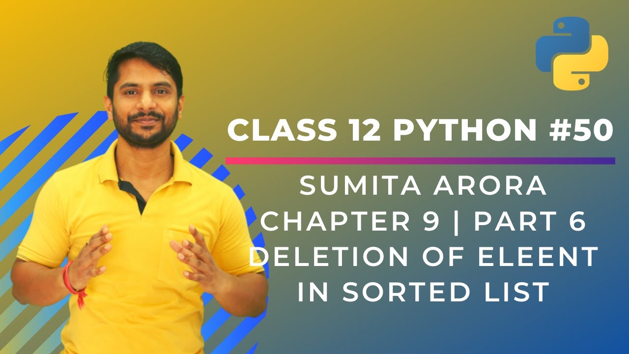 Python Class 12 | Deletion in List | Python Data Structure | Chapter 9 | Part 6 | In Hindi