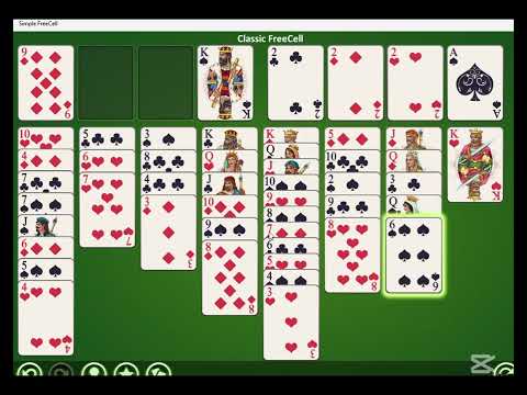 HOW TO PLAY FREECELL SOLITAIRE GAME NO #617701 - LIVE PLAY - RANDOM MODE FOR BEGINNER #freecell