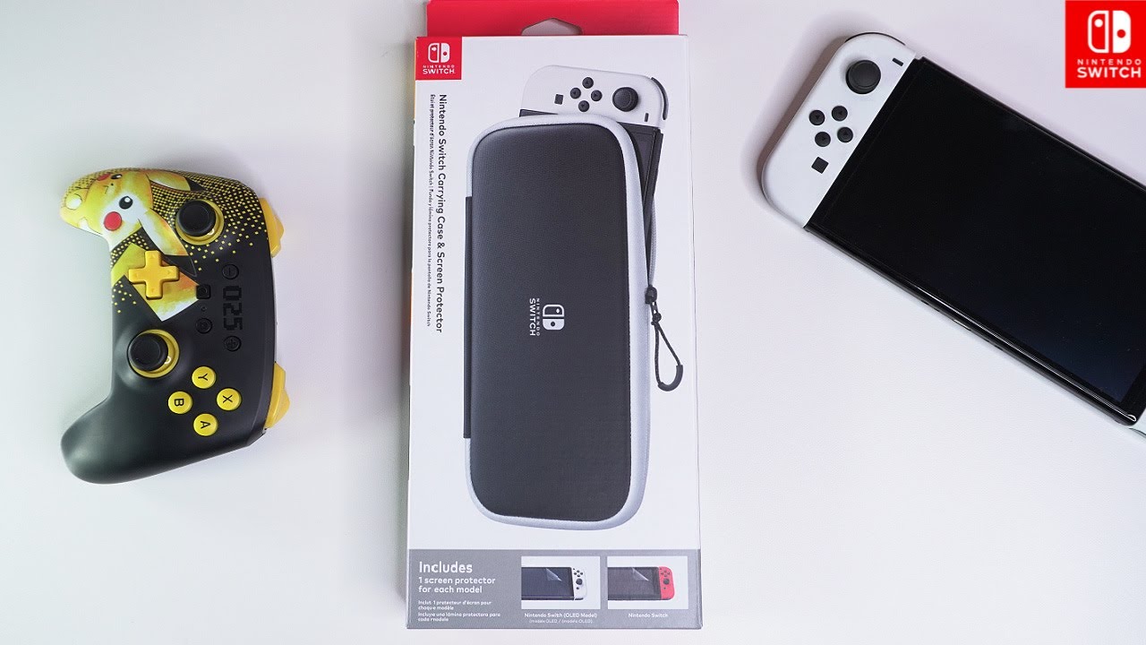 Unboxing Nintendo Switch OLED Carrying Case & Screen Protector