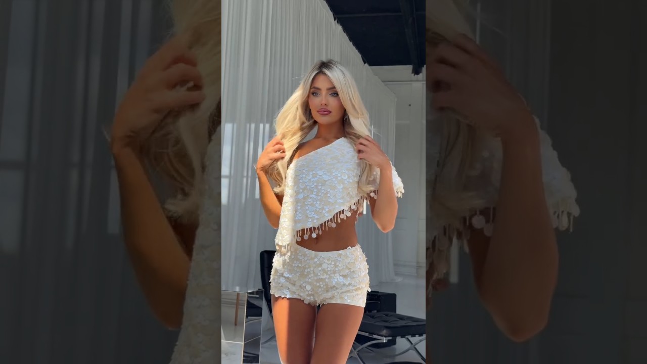 The perfect 🥀 our SHEIN Sequin one shoulder Top & Skirt ✨ #fashion #beauty #style #outfit #shorts